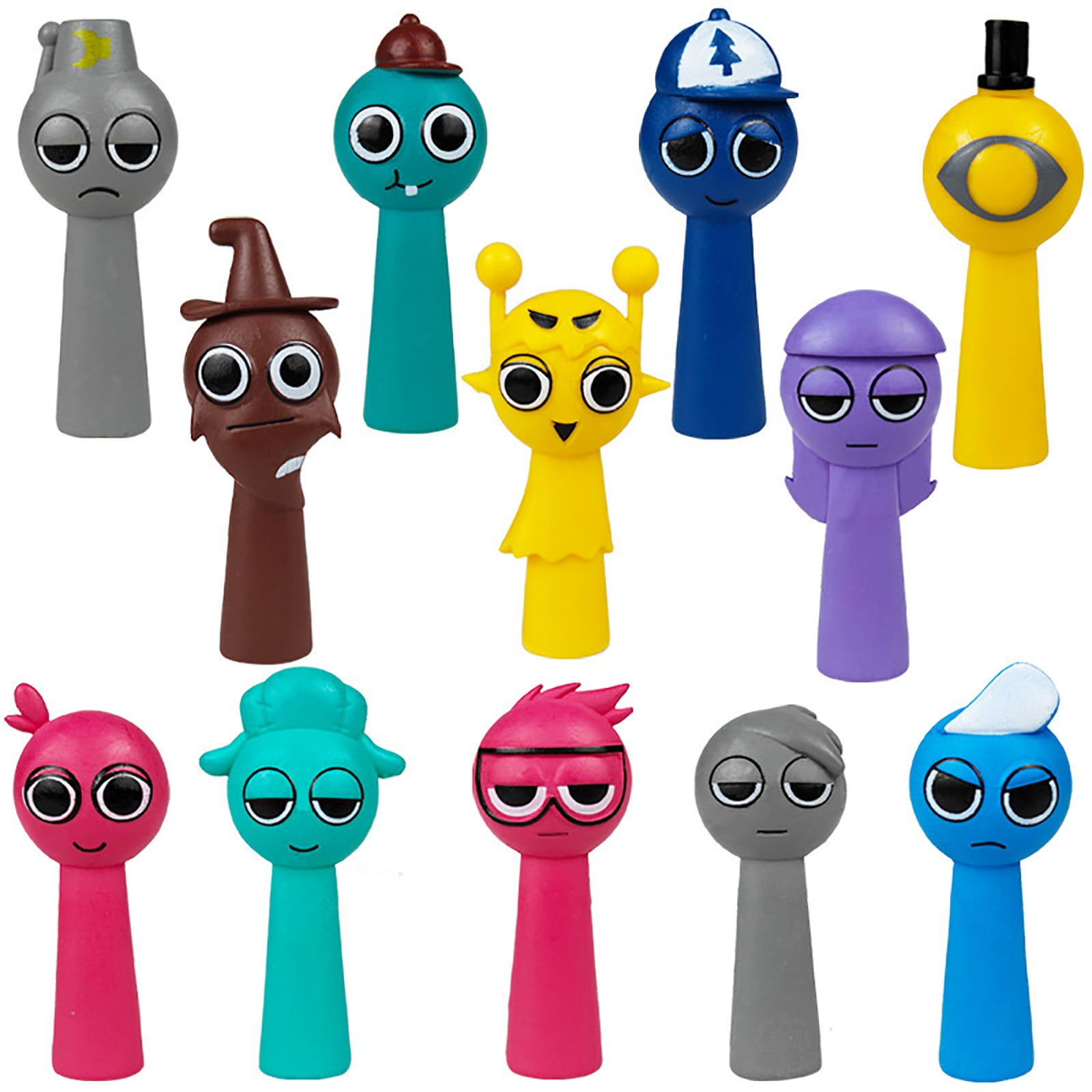12 Piece Sprunki Toys Game Character Figures Set - 2.8 Inch PVC Sprunky ...