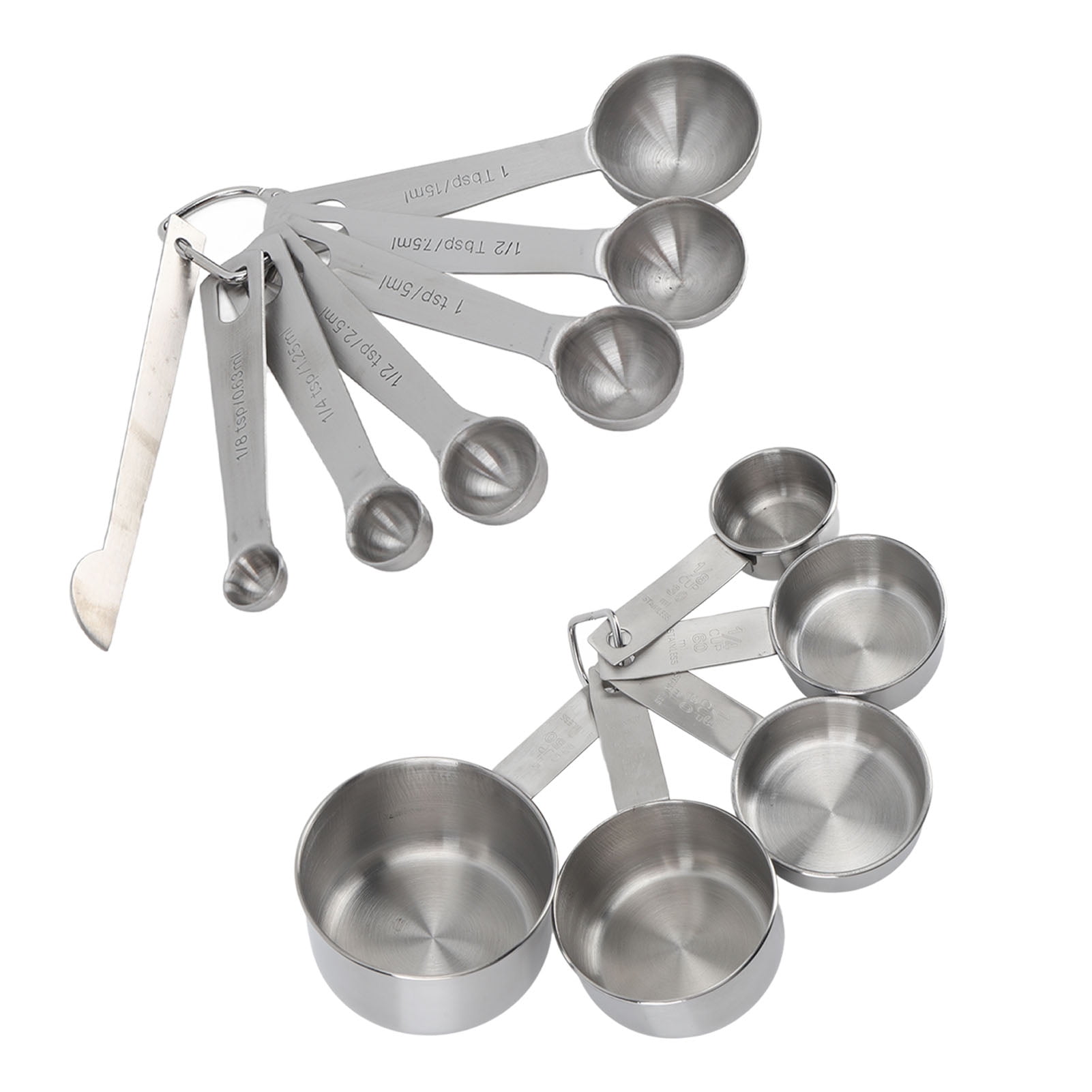 12-Piece Stainless Steel Measuring Cups and Spoons Set - Durable ...