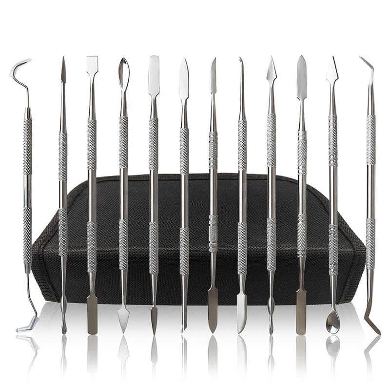 12-Piece Stainless Steel Wax Carving Tools Set, Waxing Instruments ...