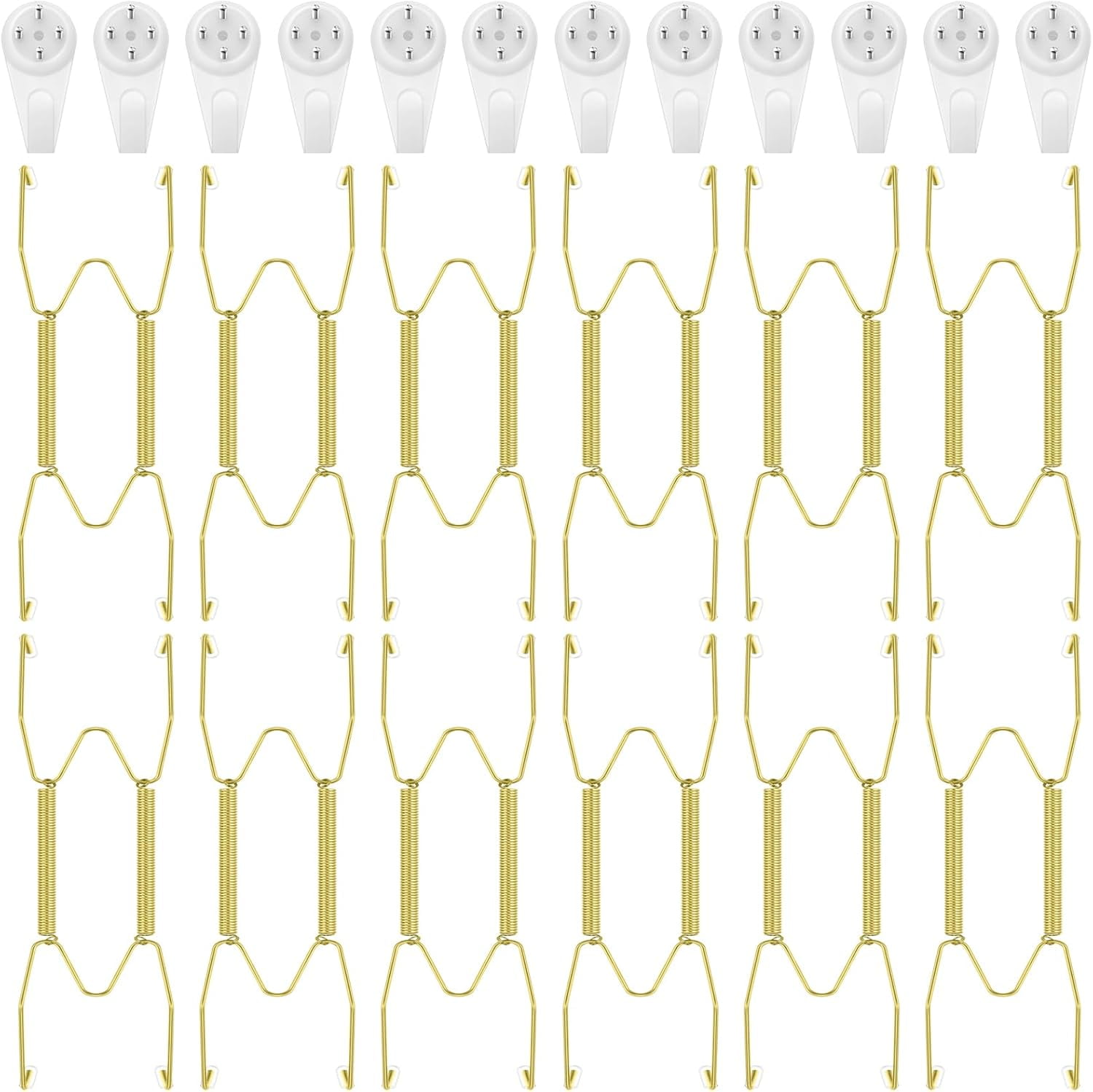 12-Piece Stainless Steel Wire Invisible Plate Hangers - Heavy Duty ...