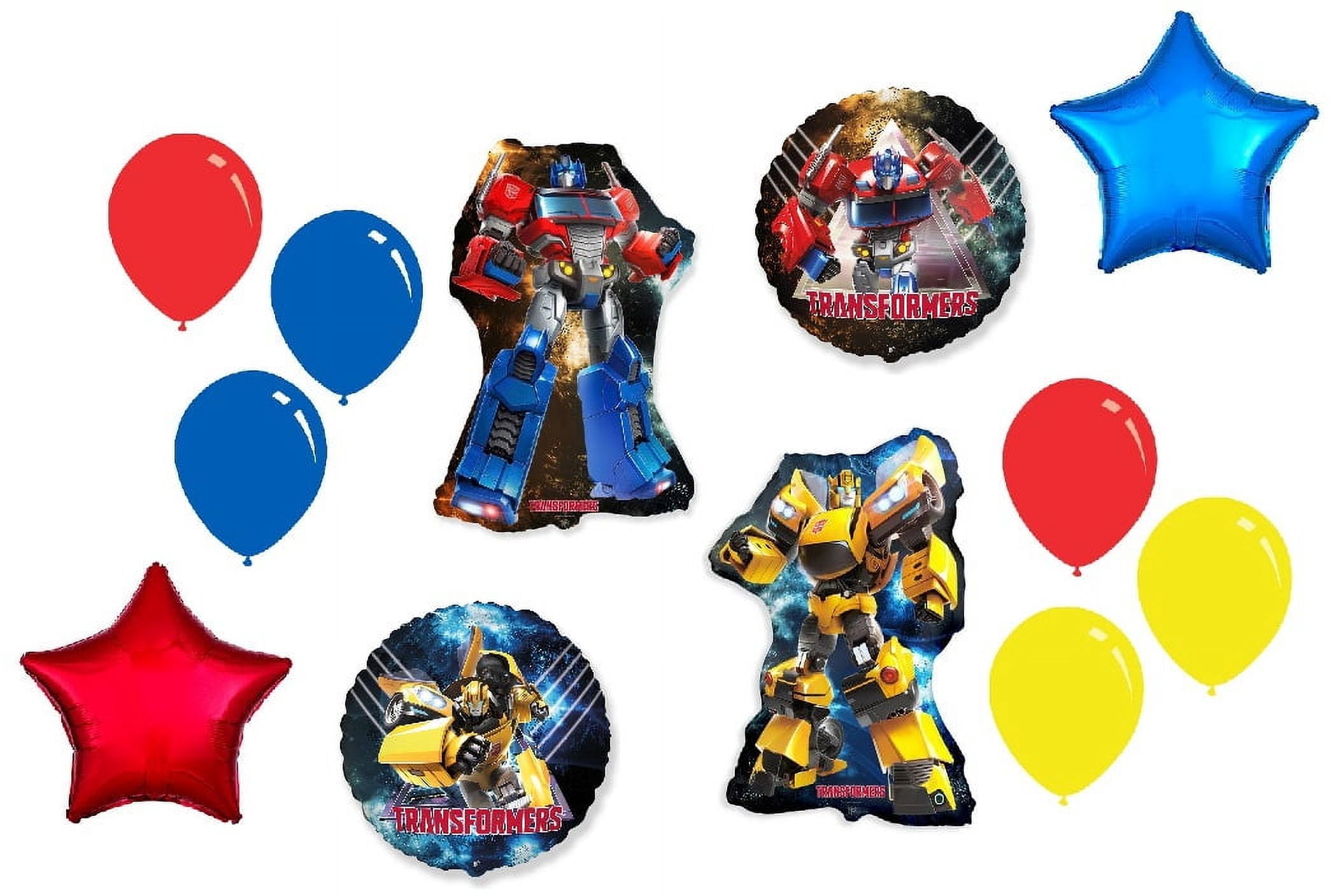 12 Piece Transformers Bumblebee and Optimus Prime Birthday Party ...