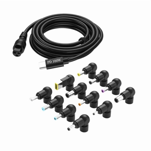12 Piece Universal USB C Charger Adapter with DC5.5 Port Adapters ...