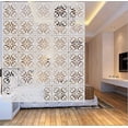 12-Piece White Hanging Room Divider Panel Set, Wood-Plastic Material ...