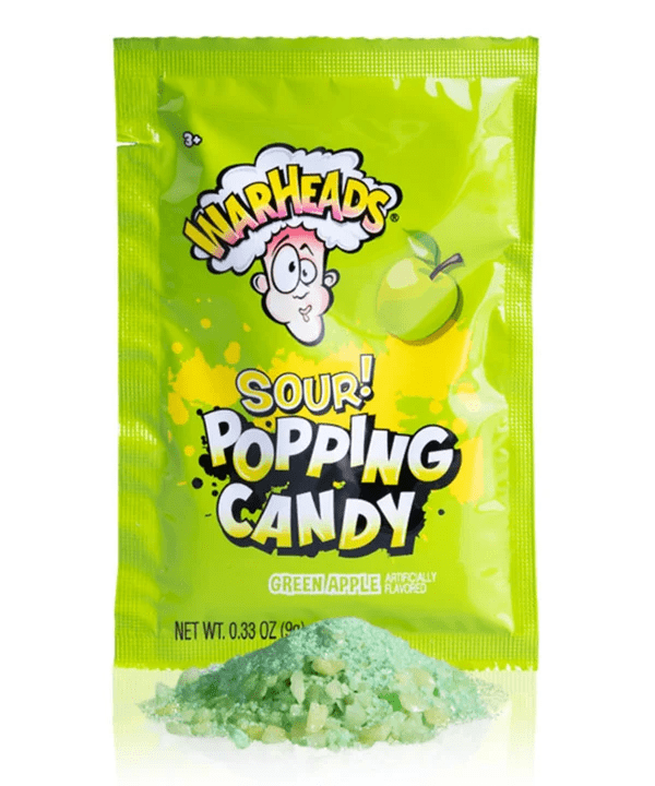 12 Piece(s) Warheads Sour Popping Candy - Sour Green Apple - Walmart.com