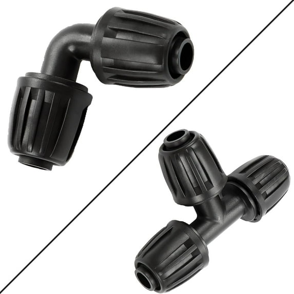 12 Pieces 1/2 Inch Drip Irrigation Tee + 12 PCS Elbow - Walmart.com