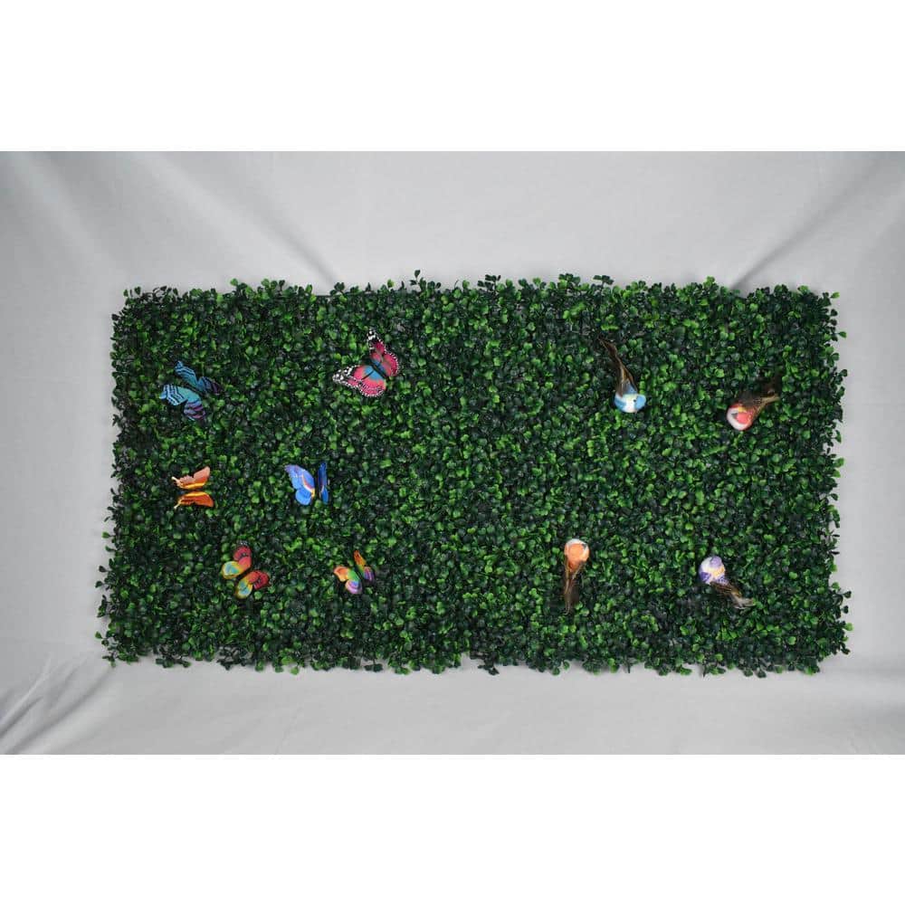 12- Pieces 20 in. x 20 in. Artificial Topiary Hedge Boxwood Panels ...