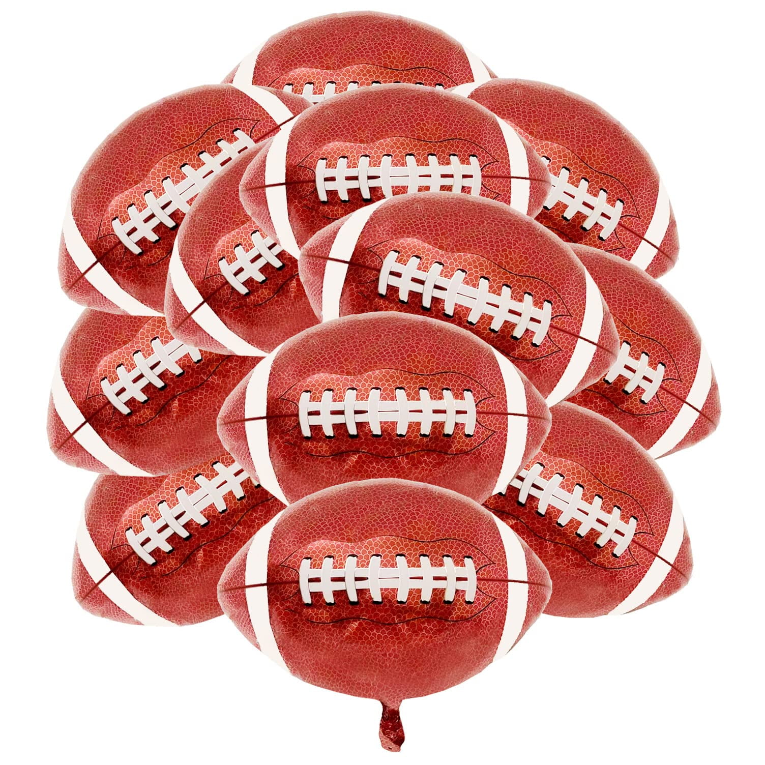 12 Pieces 21 Inches ZS23 Large Foil Football Balloons, Football Shaped ...