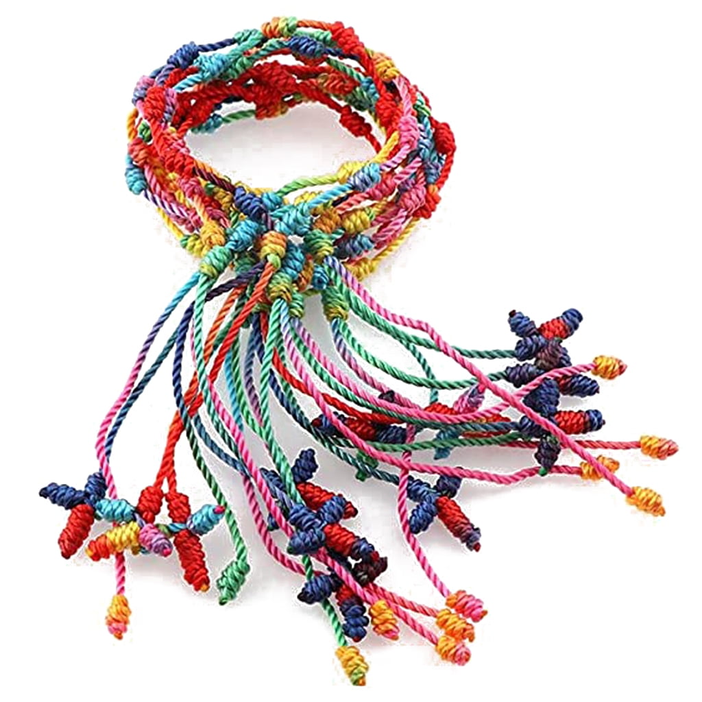 12 Pieces 7 Knot String for Cross Bracelet for Long Distance ...