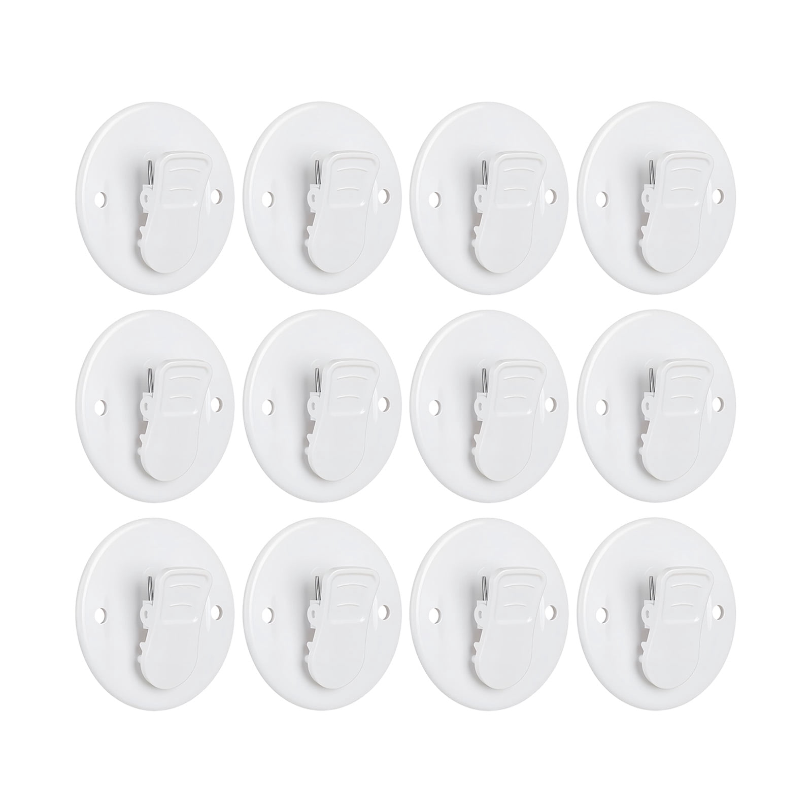 12 Pieces ABS Plastic Hook For Tapestry Strong Adhesive Backing Wall ...