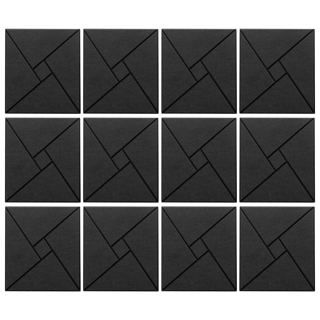 12 Pieces Acoustics Foam Wall Tiles Soundproof Foam Panel Square Wall ...