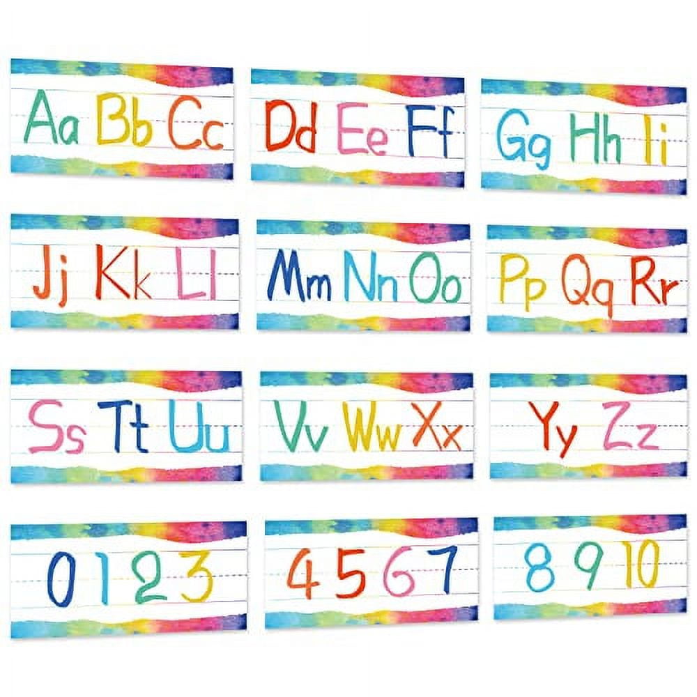 12 Pieces Alphabet Bulletin Board Strips Set Alphabet Line Abc Alphabet