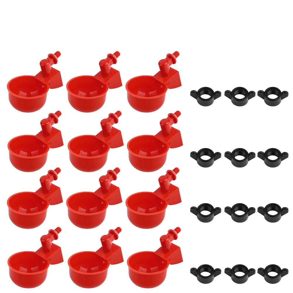 12 Pieces Automatic Watering Cups Drinker Waterer for Duck Quail Hen ...