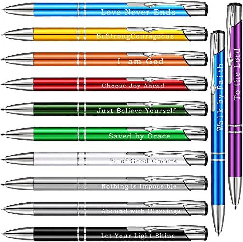 Chinco Inspirational Bible Verse Ballpoint Pens, Smooth Style, 0.7 mm ...