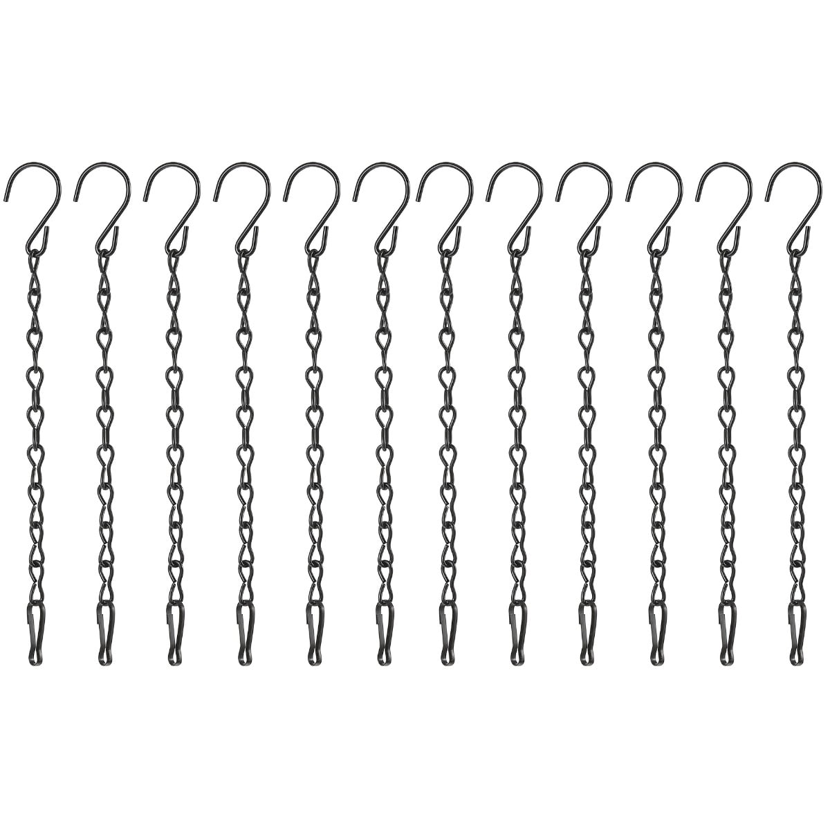 FUEENIRVA Black Metal Hanging Chain Adjustable Hooks Durable Hangers ...