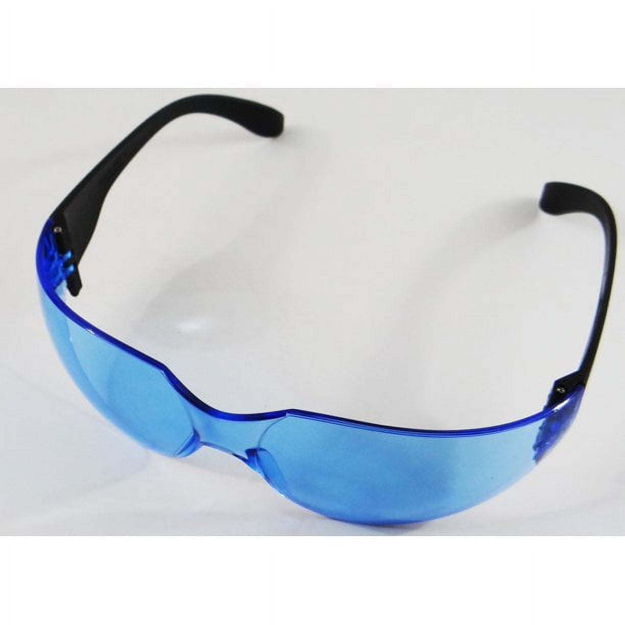 12 Pieces Blue Safety Glasses Wraparound Eye Anti Scratch by Shield ...