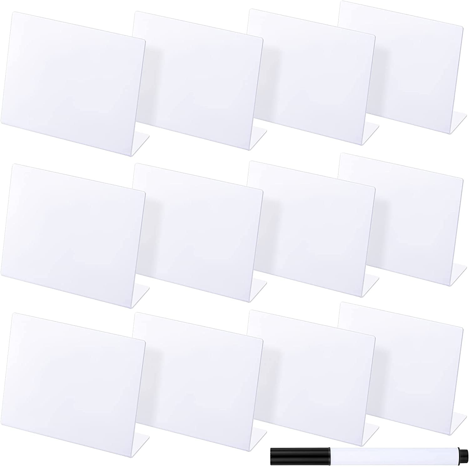 12 Pieces Buffet Food Labels Mini Chalkboard Signs Acrylic Table Tent ...