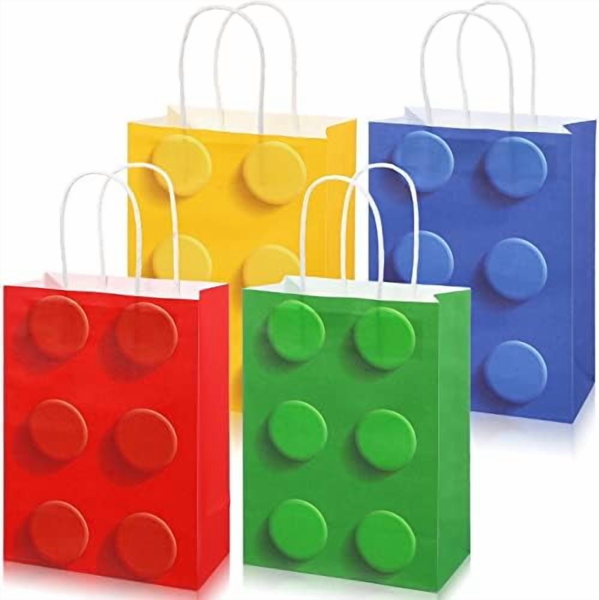 12 Pieces Building Block Party Favor Gift Bags, Bricks Candy Treat ...