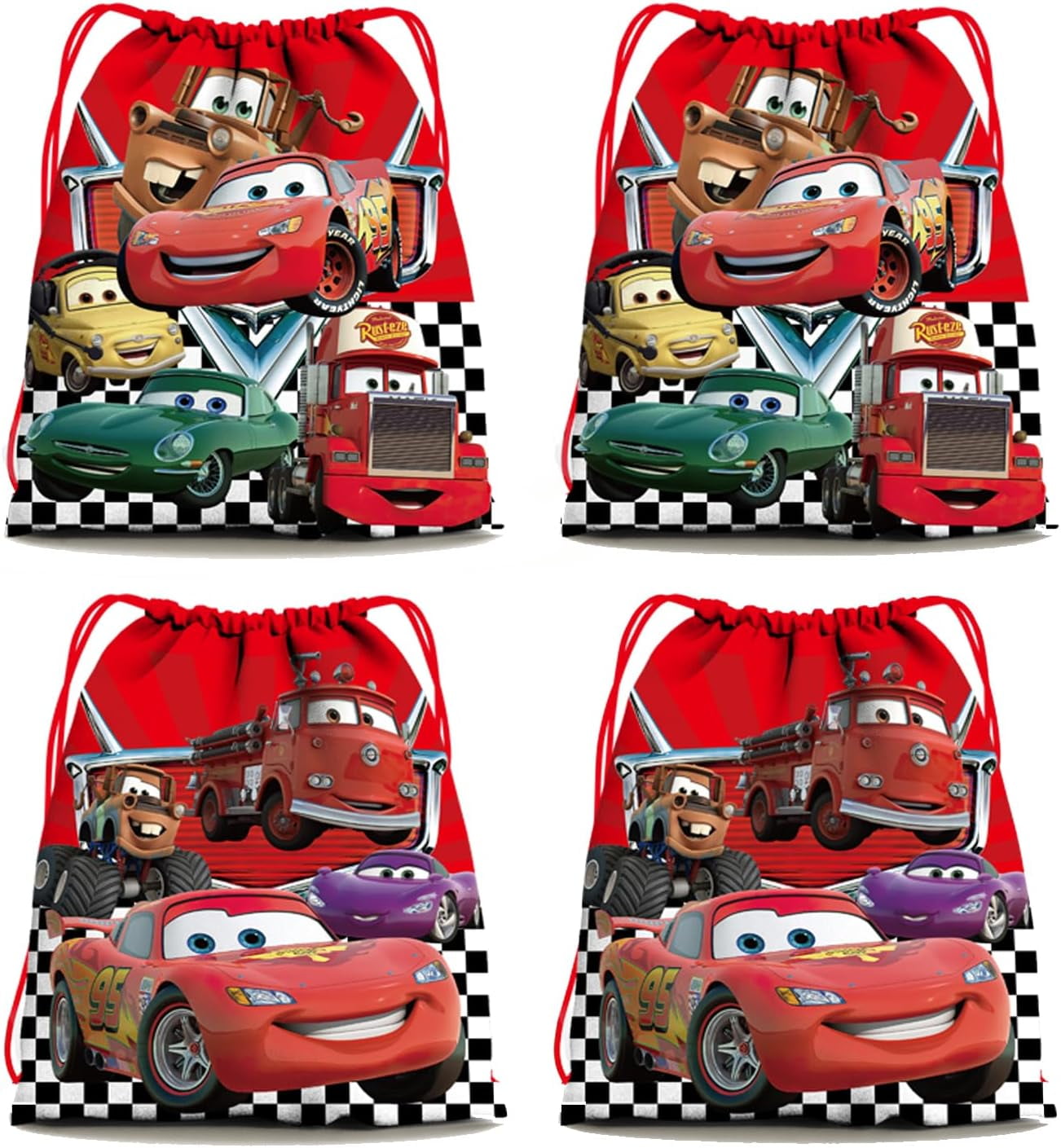 12 Pieces Car Drawstring Bag, Reusable Non-Woven Gift Backpacks Goodie ...