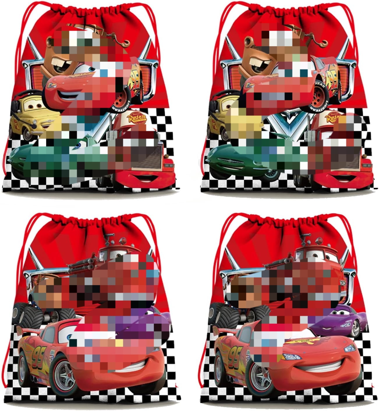 12 Pieces Car Drawstring Bag, Reusable Non-Woven Gift Backpacks Goodie ...
