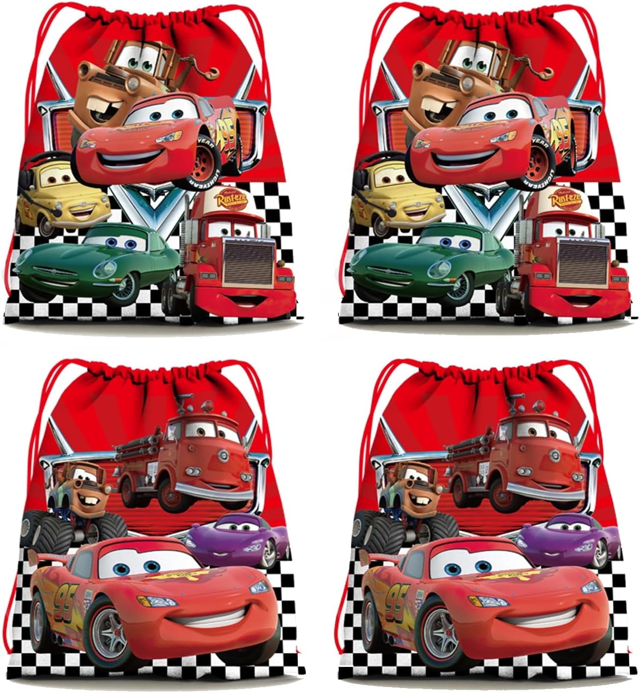 12 Pieces Car Drawstring Bag, Reusable Non-Woven Gift Backpacks Goodie ...