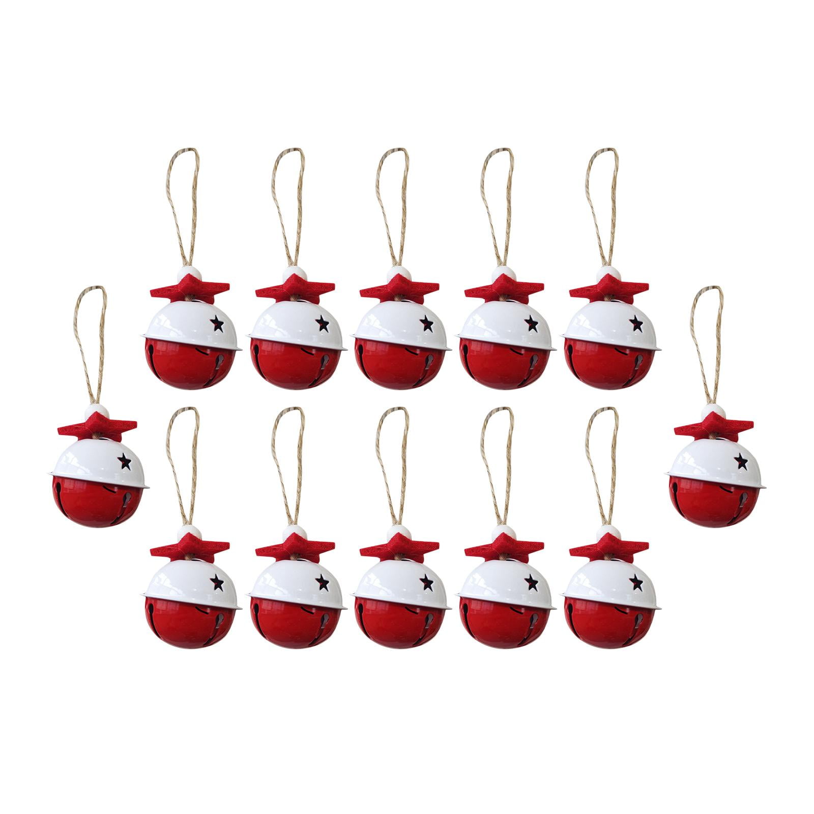 12 Pieces Christmas Bell Hanging Ornaments Bell Elements Hanging ...