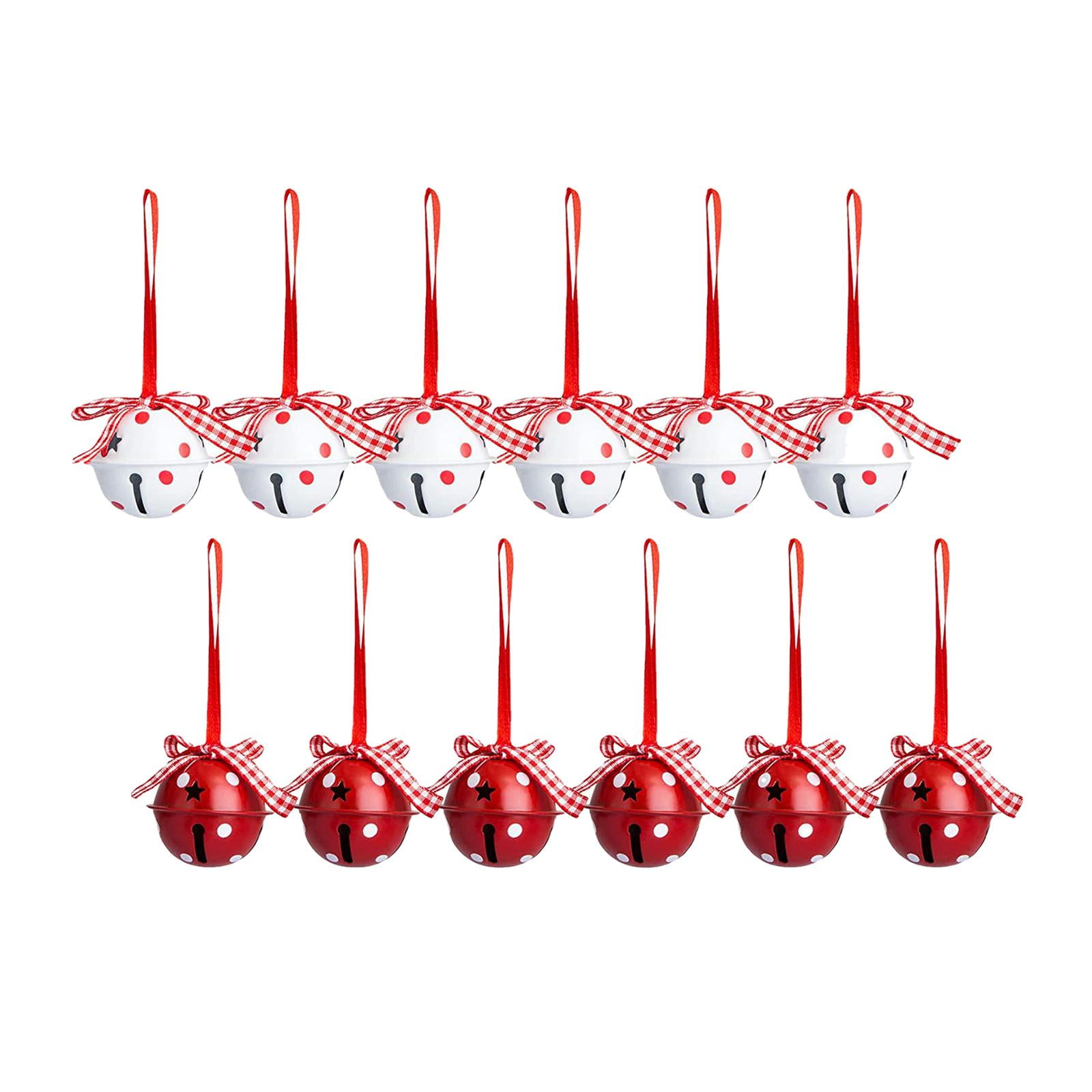 12 Pieces Christmas Bell Hanging Ornaments Bell Elements Hanging ...