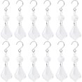 12 Pieces Clear Glass Crystal Chandelier Prisms Maple Leaf Hanging ...