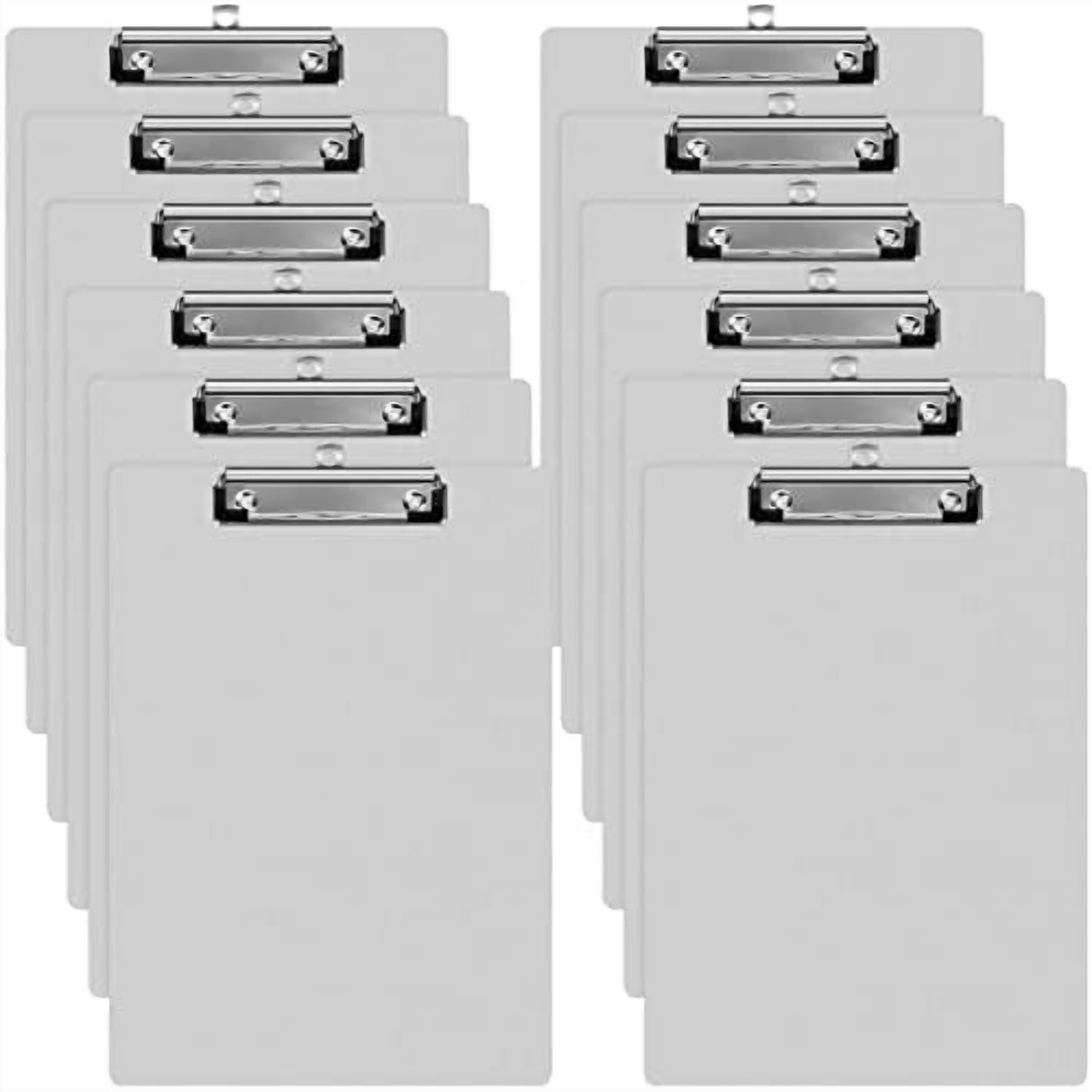 12 Pieces Clipboard Bulks Metal Clipboard Aluminum Office Low Profile ...