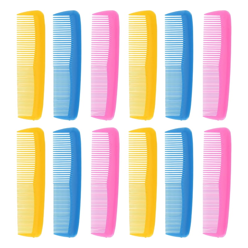 12 Pieces Colorful Hair Combs Set for Kids Women Men Colorful Plastic ...