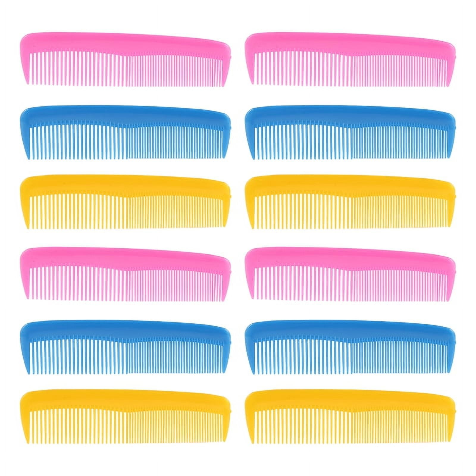 12 Pieces Colorful Hair Combs Set for Kids Women Men Plastic Fine ...