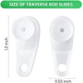 12 Pieces Curtain Track Gliders Curtain Rod Sliders Window Traverse Rod ...
