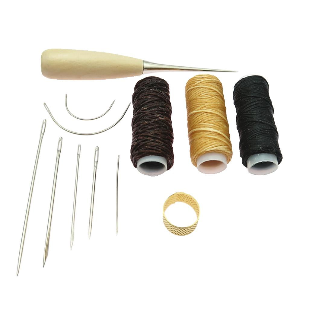 12 Pieces Curved Upholstery Hand Sewing with Leather Waxed Thread Cord ...