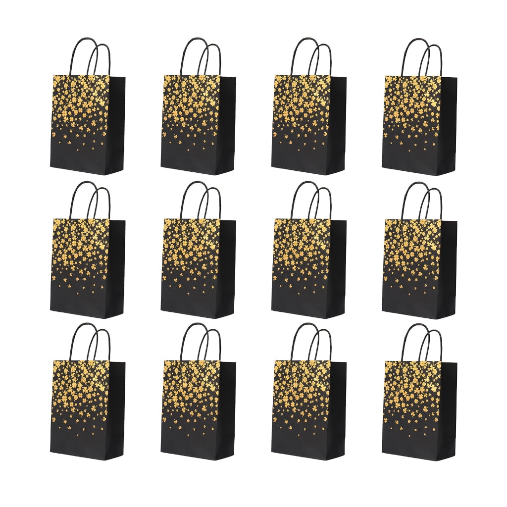 12 Pieces Decorative Hotfoil Paper Bags Elegant Retail Shopping Bags ...