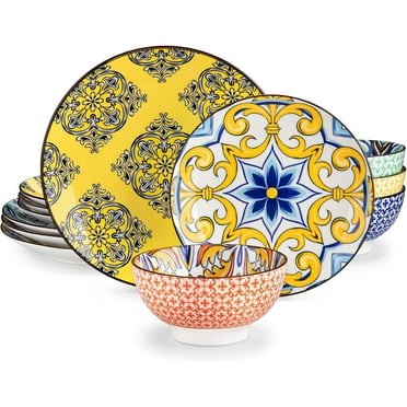 Stone Lain Elena 32-Piece Dinnerware Set Stoneware, Multicolored ...