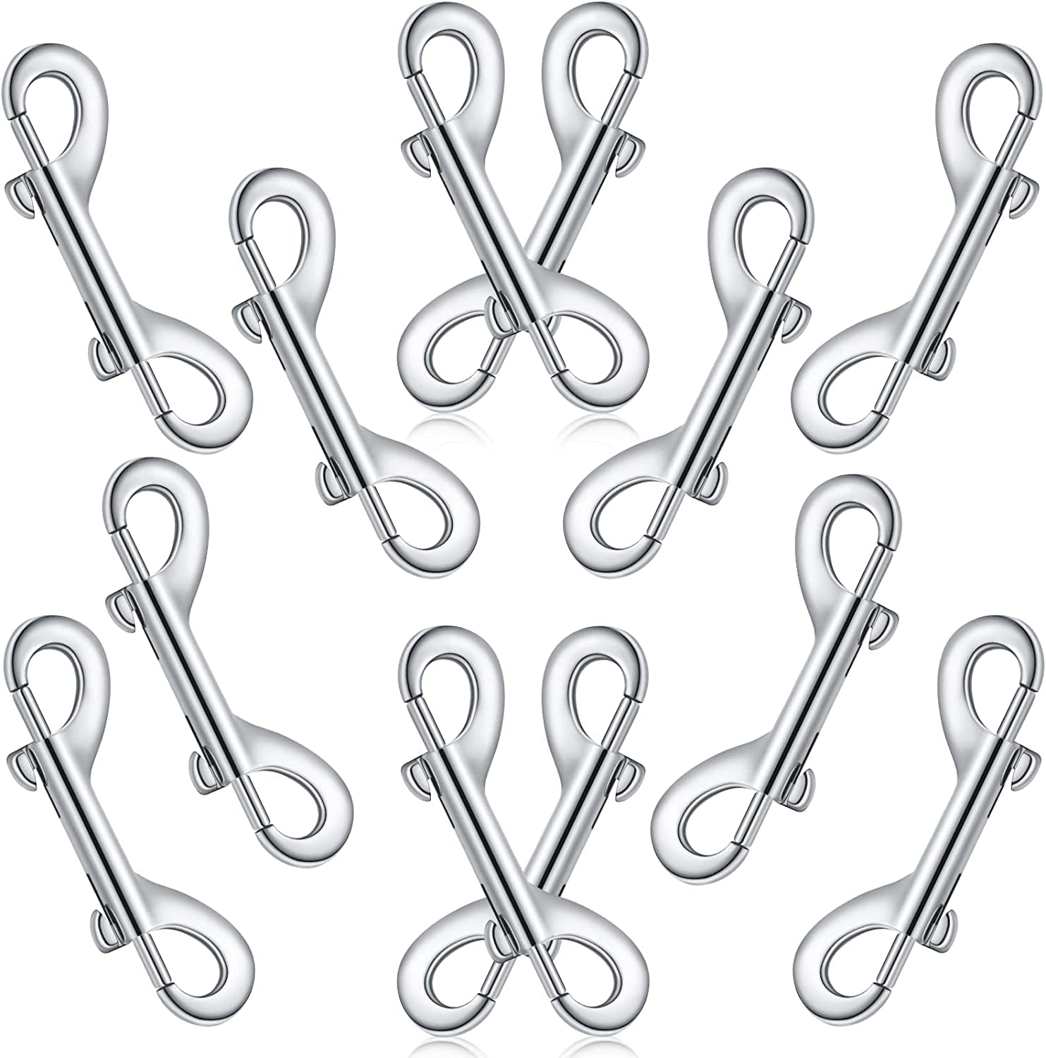 12 Pieces Double Ended Bolt Snaps Hook Zinc Alloy Double Trigger Clips Home Pet Accessory for ...