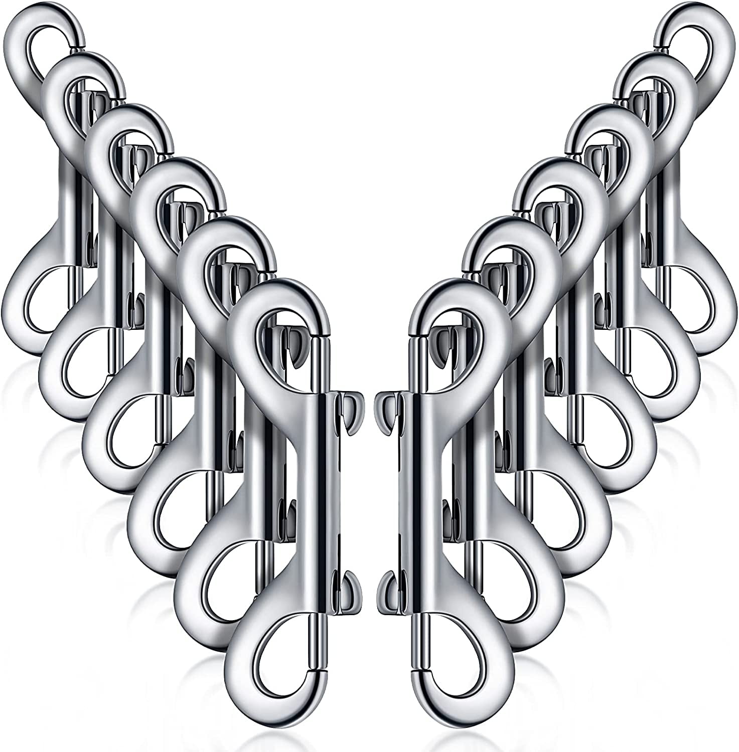 12 Pieces Double Ended Bolt Snaps Hook Zinc Alloy Double Trigger Clips ...