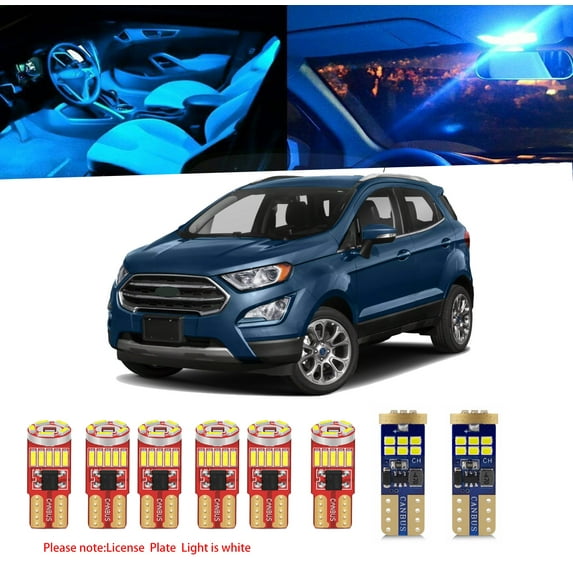 12-Pieces For Ecosport LED Interior Light Kit for Ford Ecosport 2018 ...