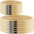 Embroidery Kit BUYGOO 12Pcs Embroidery Hoops Set, 4, 5, 6 Inch Wooden ...