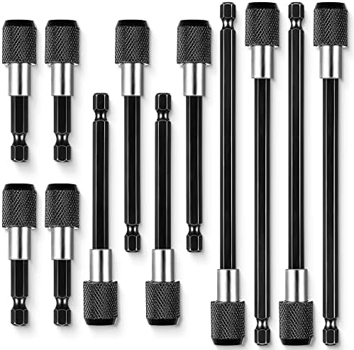 12 Pieces Extender Drill Bit Extension, Bit Holder For Impact Driver ...