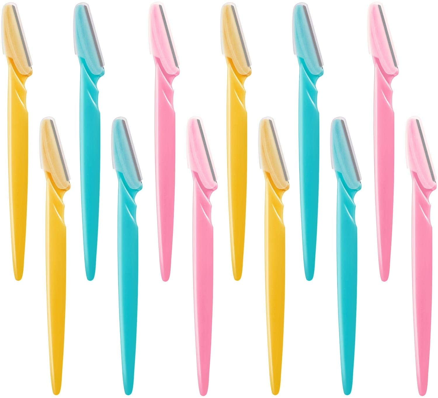 12 Pieces Eyebrow Razor Shaper Shavers Trimmers for Women and Men Face ...