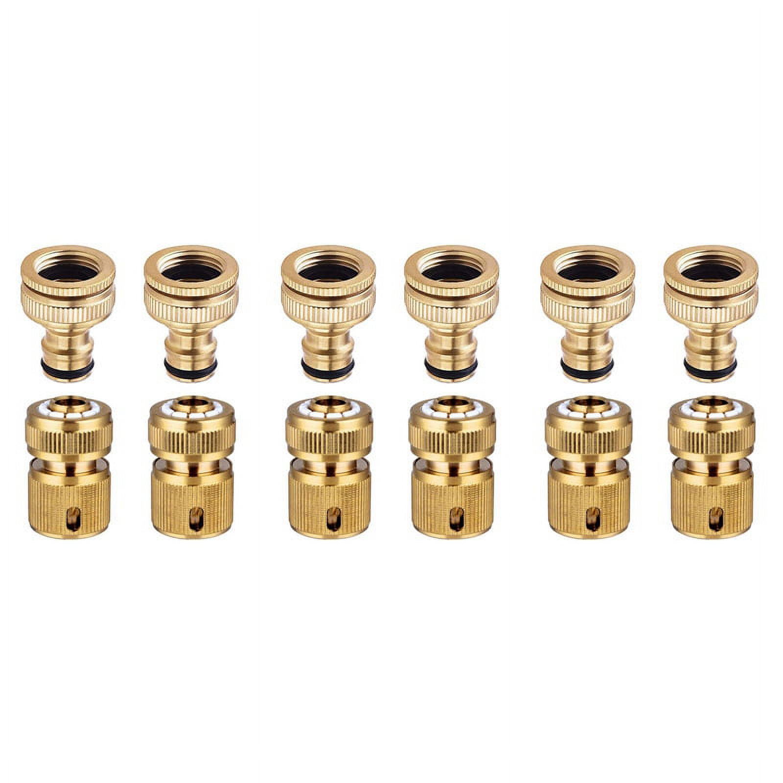 12 Pieces Garden Hose Tap Connector 1/2 Inch and 3/4 Inch Size 2-In-1 ...