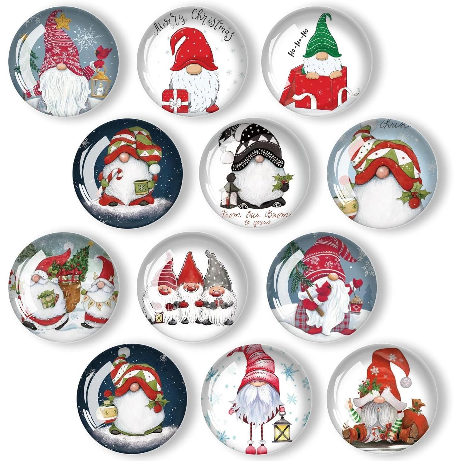 12 Pieces of Glass Refrigerator Stickers, Marble Refrigerator Crafts ...