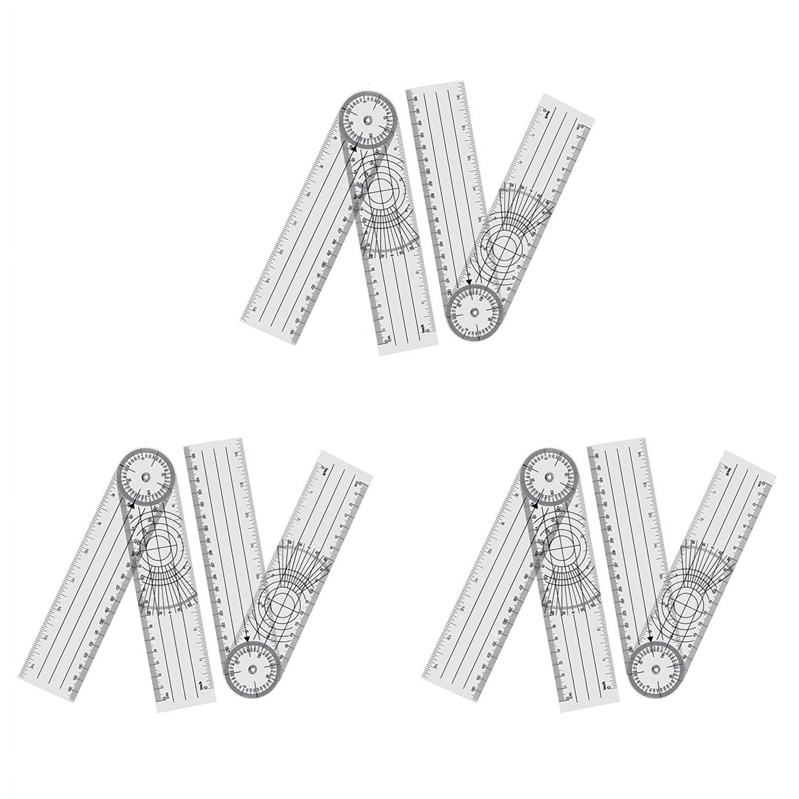 12 Pieces Goniometer Physiotherapy 360 Degree Rotation Protractor ...