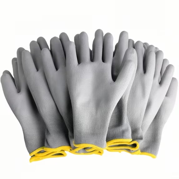 12 Pieces Gray Gardening Gloves - Non-Slip, Wear-Resistant, Warm Labor ...