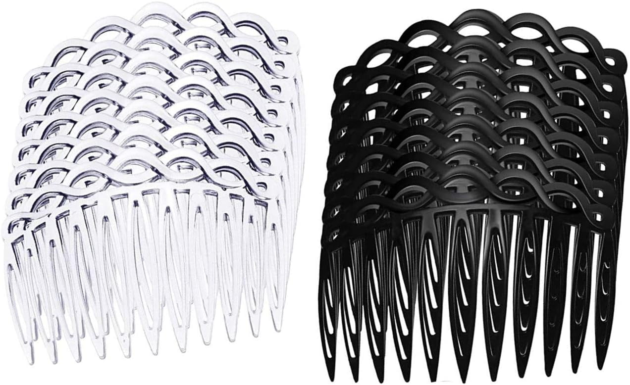 12 Pieces Hair Combs Slides Hair Slides Hair Combs Side Combs French ...