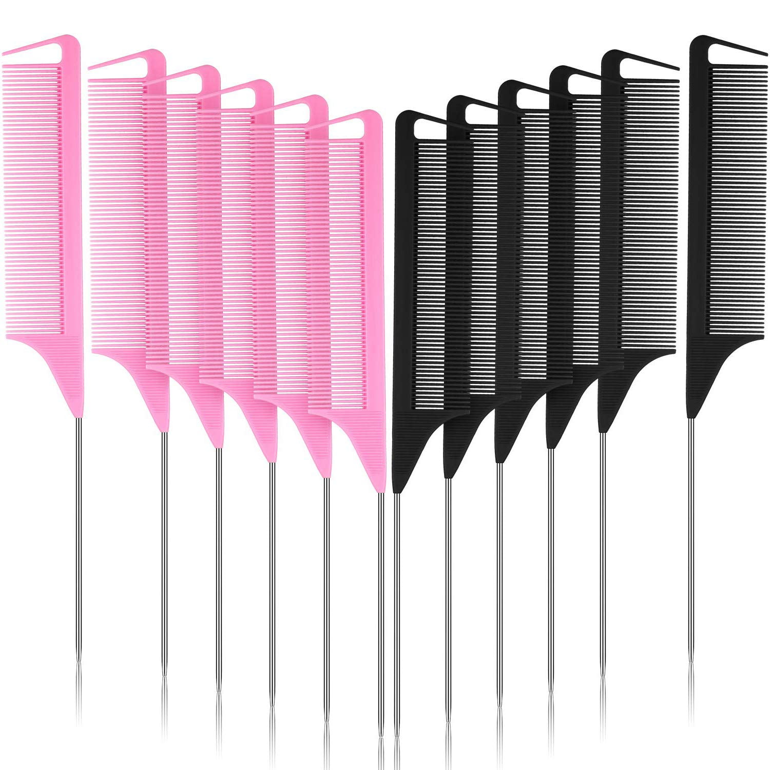 12 Pieces Hair Parting Comb Pin Tail Braids Hair Styling Beauty Tools ...