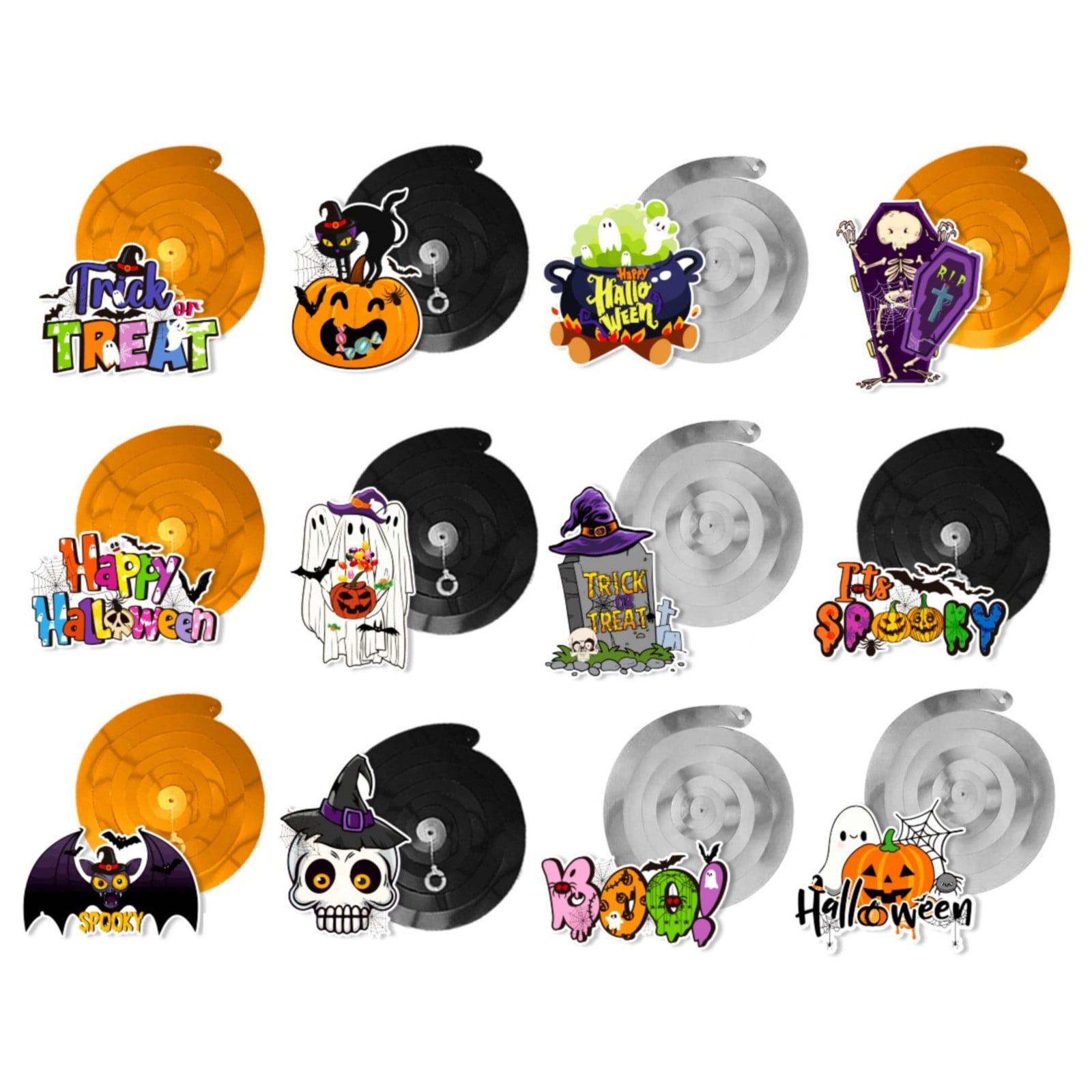 12 Pieces Hallow Een Hanging Ornaments Pumpkin Witch Hat Pendant ...