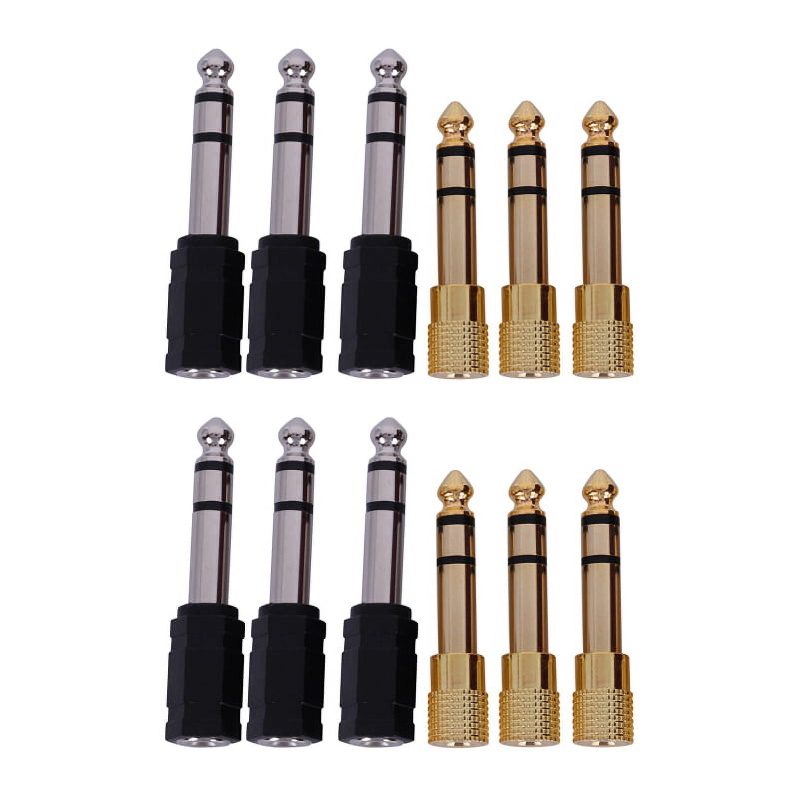 12 Pieces Headphone Adapter 6.35 mm Male to 3.5 mm Female Stereo Audio ...
