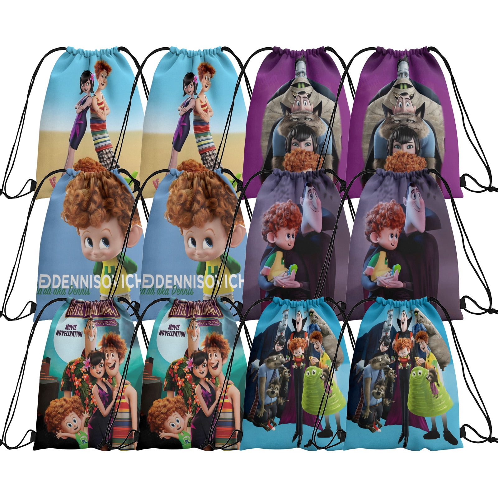 12 Pieces Hotel Transy-lvania Candy Drawstring Bag, Drawstring Goodie ...