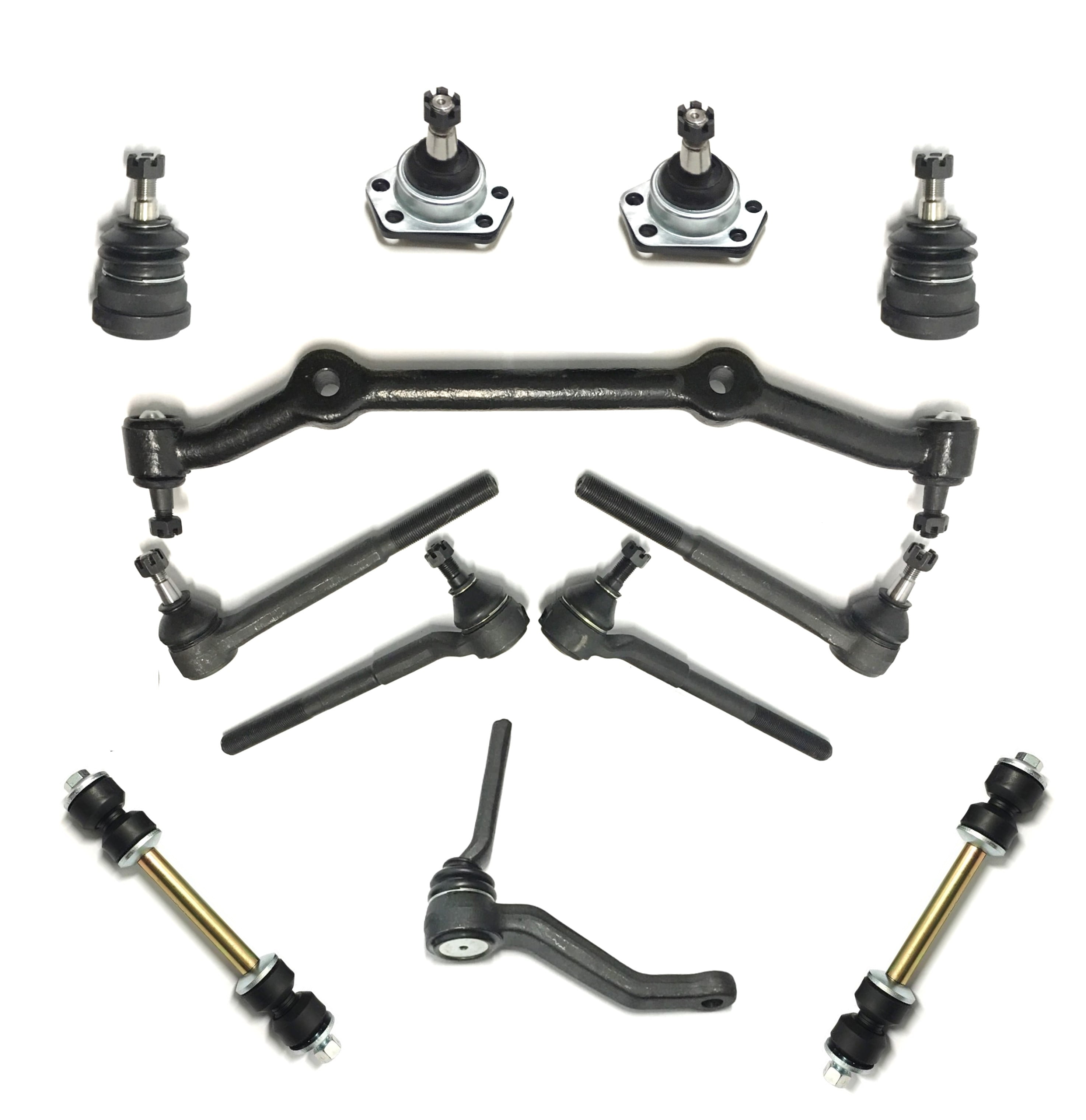 12 Pieces Kit Upper & Lower Ball Joints, Inner & Outer Tie Rod End ...